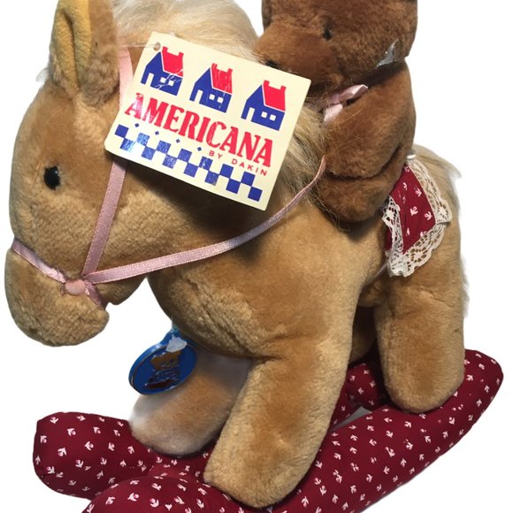 Dakine | Toys | Vintage Dakin Plush Rocking Horse Friend Bear | Poshmark